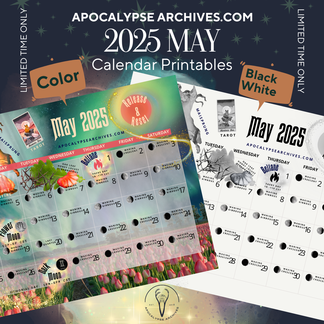 May 2025 FREE PRINTABLE Calendar is Here! | Apocalypse Archives